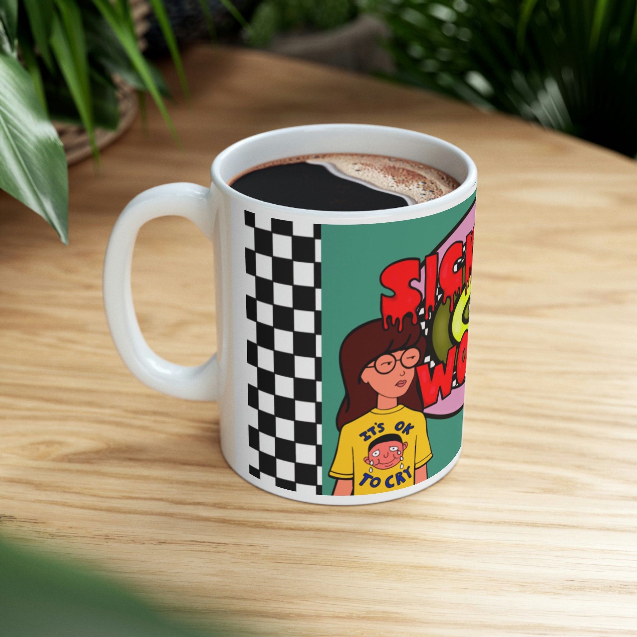 Daria Sick Sad World, Its Okay to Cry Mug, 90s Nostalgia, Grunge ...