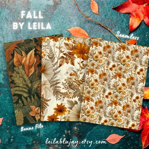 Fall Autumn Bouquet, Seamless Floral Pattern, Vintage Pattern Png ...