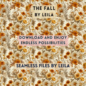 Fall Autumn Bouquet, Seamless Floral Pattern, Vintage Pattern Png ...
