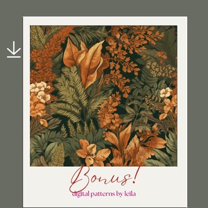 Fall Autumn Bouquet, Seamless Floral Pattern, Vintage Pattern Png ...
