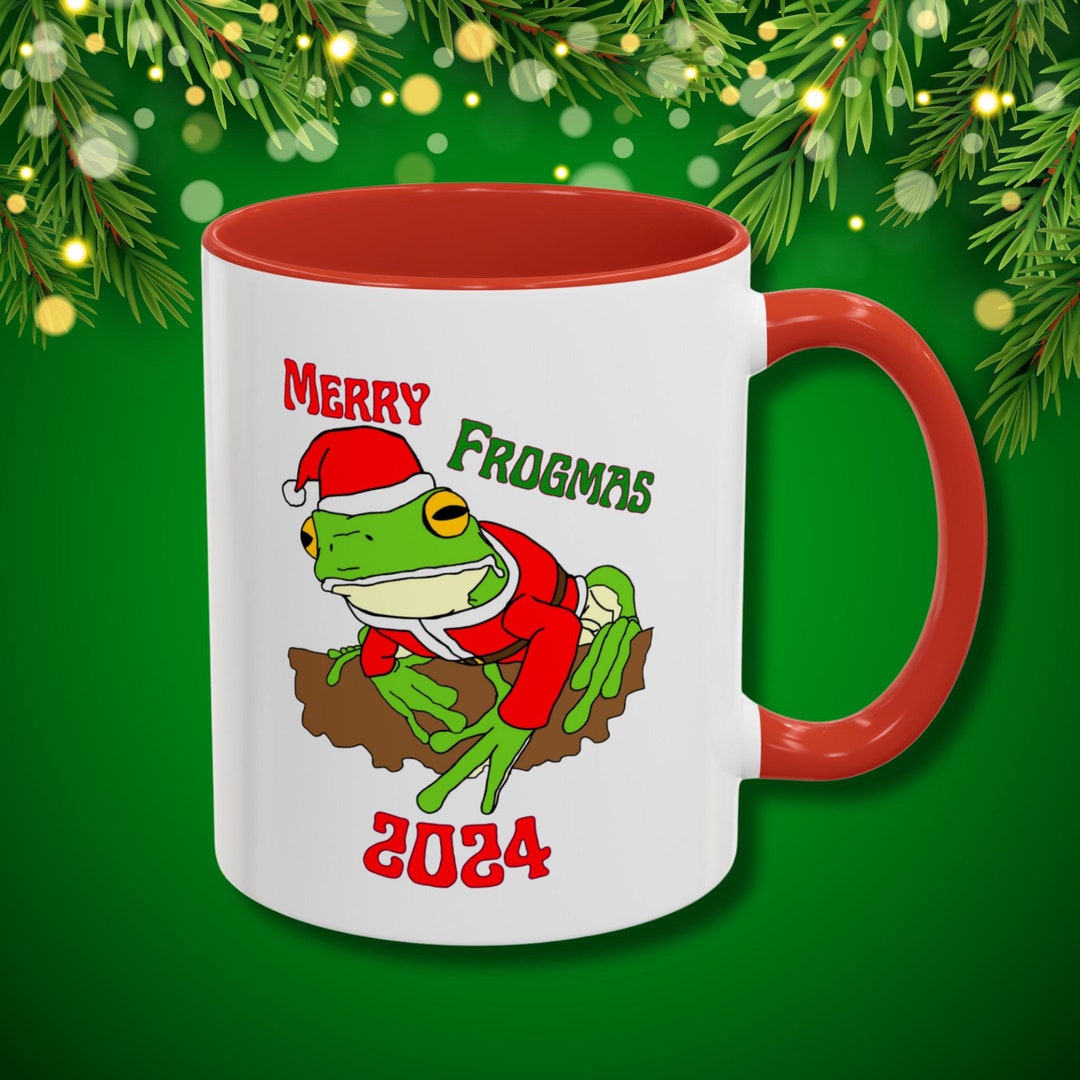 Frog Pun Coffee Mug, Merry Frogmas, Funny Novelty Gift, Gift for Uncle ...