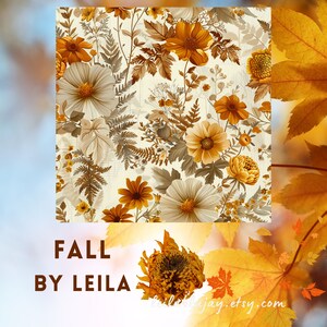 Fall Autumn Bouquet, Seamless Floral Pattern, Vintage Pattern Png ...