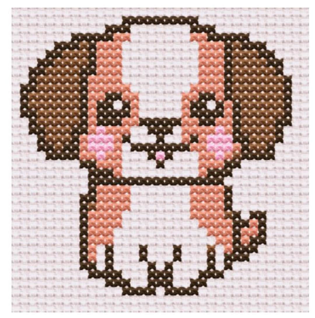 Cute Puppy Dog Downloadable PDF Counted Cross Stitch Pattern ~ Easy ...
