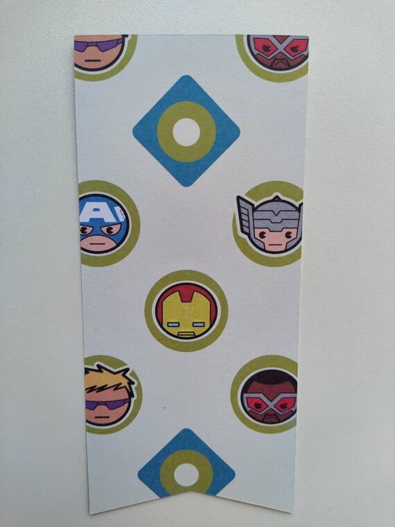 Reversible Marvel Super Hero Characters Print Paper Bookmarks | Etsy