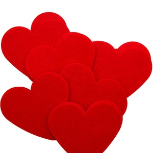 Red Felt Hearts - Etsy