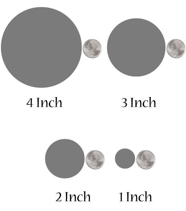 White Felt Circle Stickers 1 to 4 Inch | Etsy