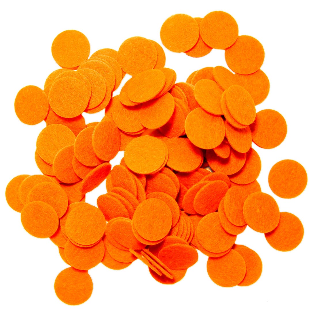 Neon Orange Stiff Felt Circles (3/4 Inch to 5 Inch) - Etsy