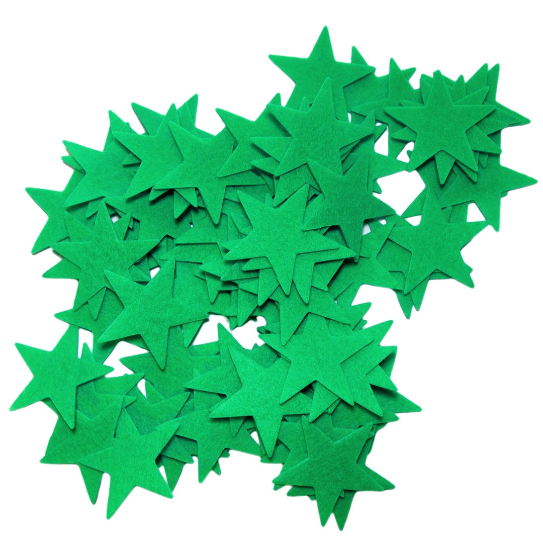 Green Felt Star Stickers (1.5 or 3 Inch) - Etsy