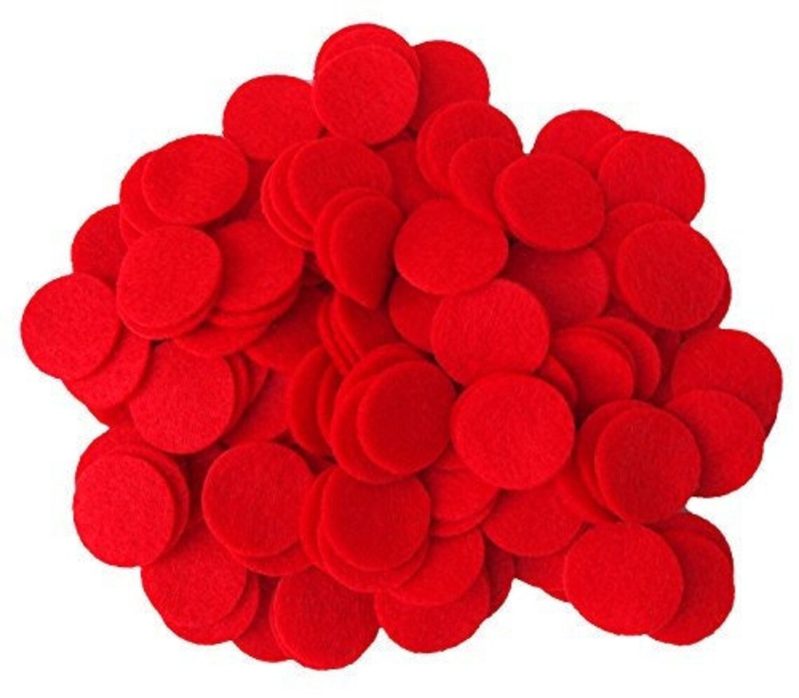 Red Felt Circles (3/4 to 5 Inch) - Etsy