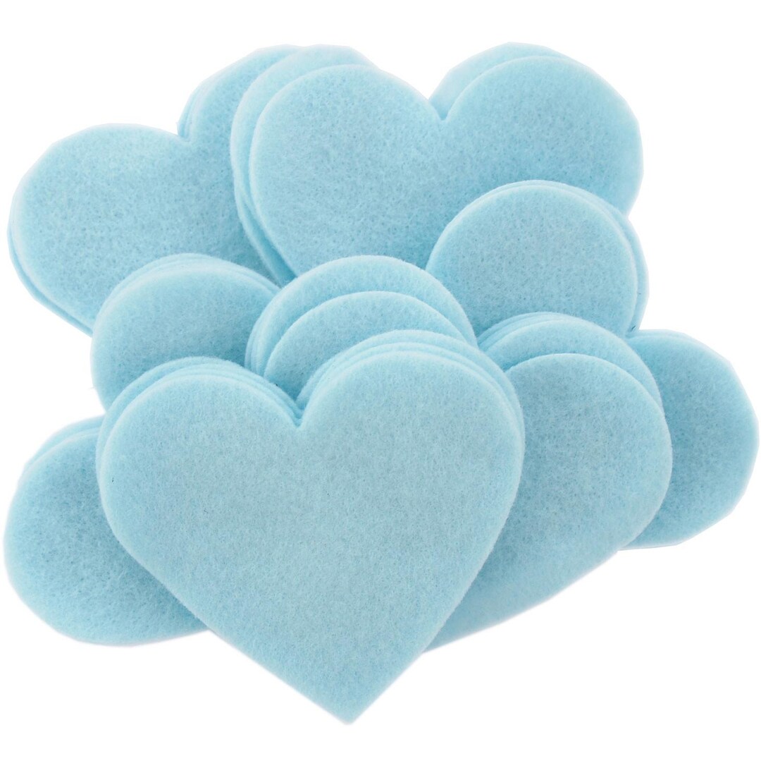 Light Blue Craft Felt Hearts (1 to 5 Inch) - Etsy