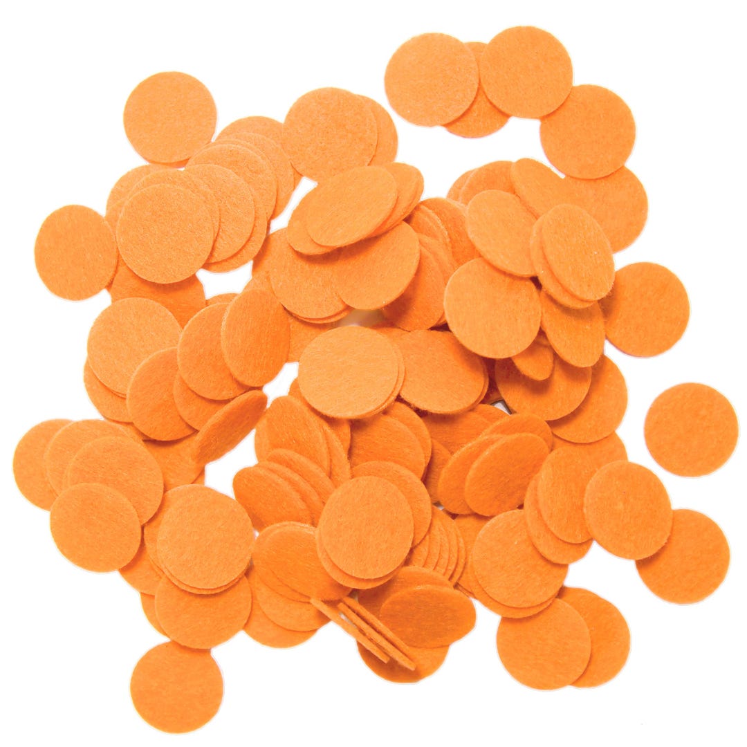 Light Orange Felt Circle Stickers (1 to 4 Inch) - Etsy