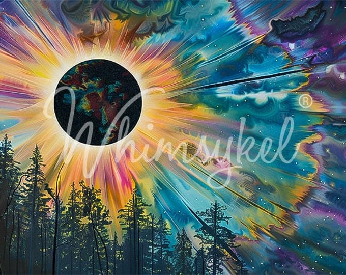 Colorful Solar Eclipse 2024 Limited Ed Whimsykel Decoupage Tissue Paper ...
