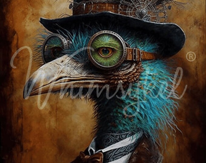 Cogsworth Steampunk Ostrich Whimsykel Decoupage Tissue Paper for ...