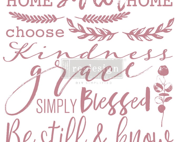 Clearly Aligned Inspired Words Decor Stamp Redesign With Prima IOD ...