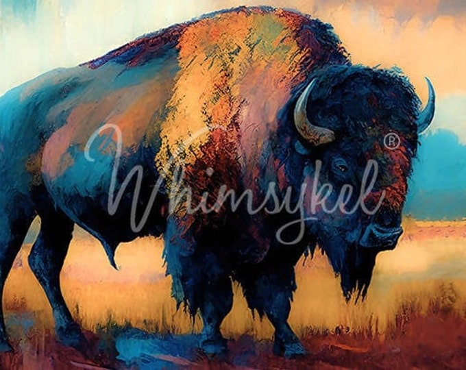 Tatonka Bison Buffalo Whimsykel Decoupage Tissue Paper for Furniture ...