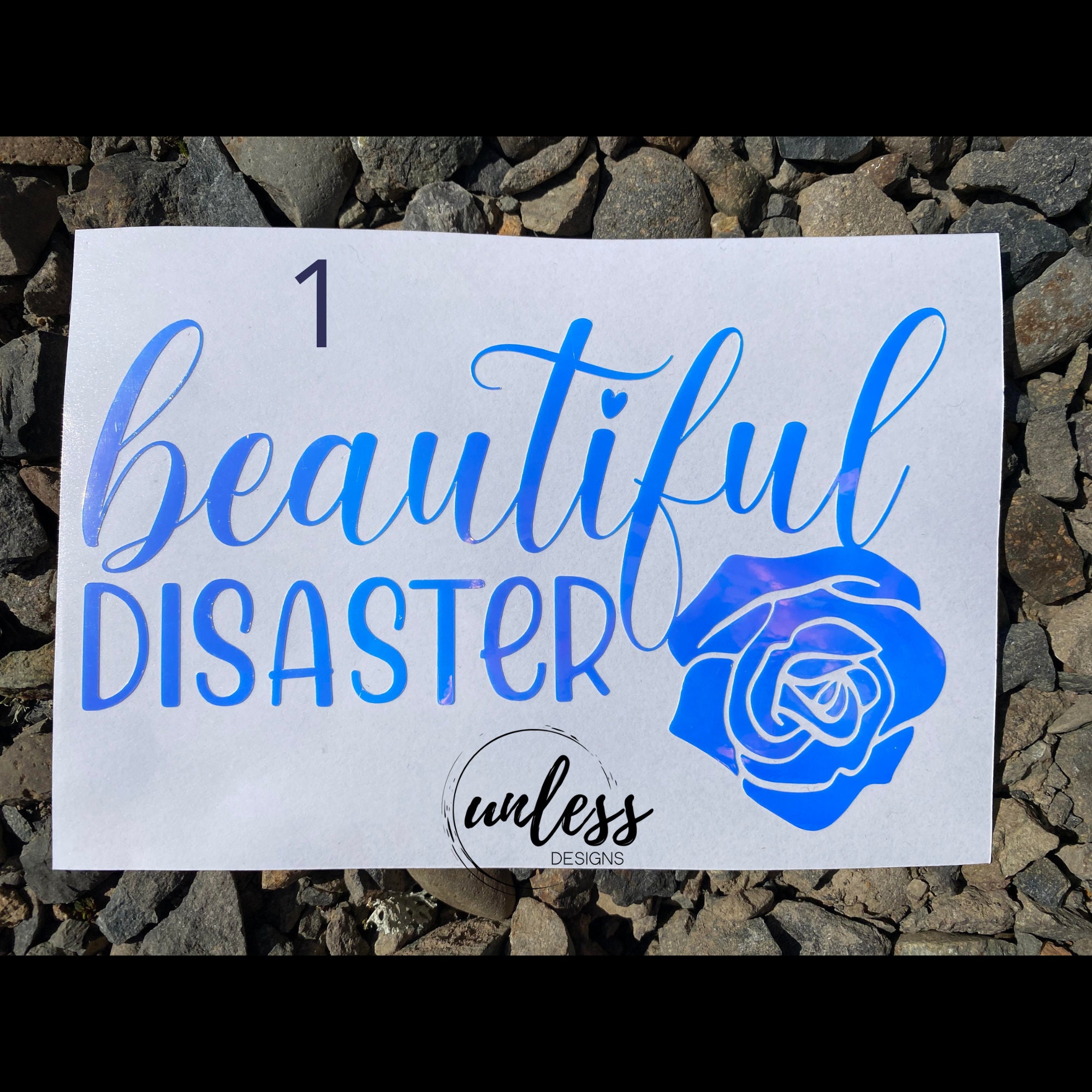 Beautiful Disaster Decal, car decal, original decal, custom decal ...