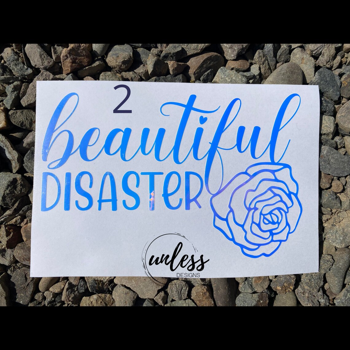 Beautiful Disaster Decal, Car Decal, Original Decal, Custom Decal ...