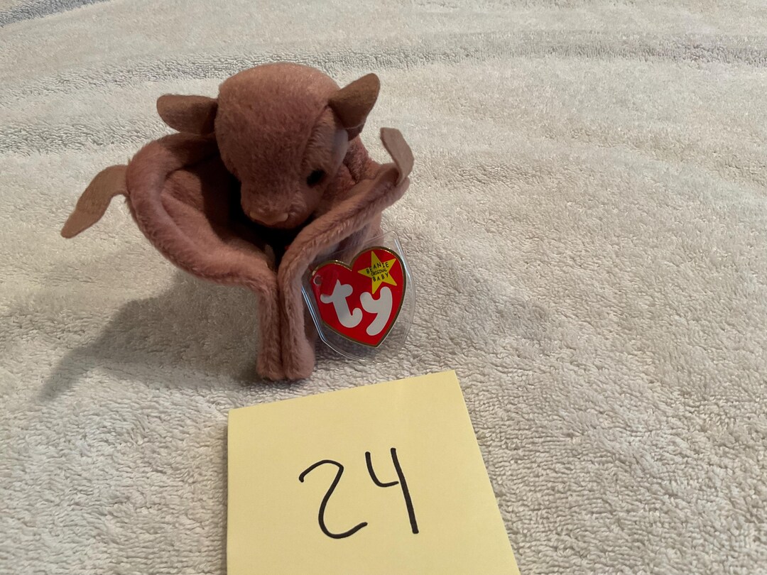 EXTREMELY Rare Retired "batty" Ty Beanie Baby ~ Date of Birth: October ...