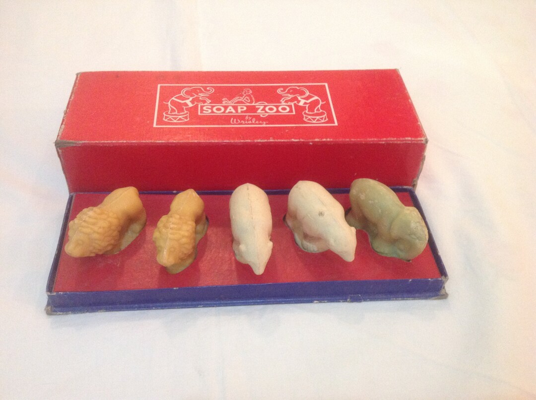 1950's Wrisley Soap Zoo, Lions, Bears, Elephant in Original Box ...