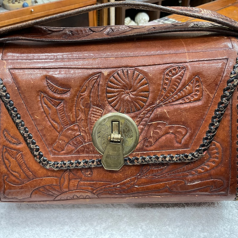 Tooled Leather Purse - Etsy