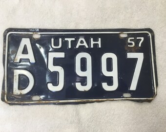 Utah Vintage License Plate - Etsy