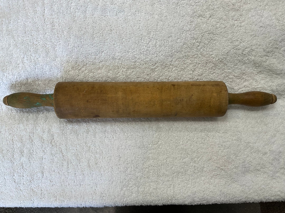 1940's - 1950's Era Wooden Rolling Pin With Spinning Barrel ~ Farmhouse ...