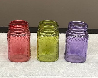 Syndicate Jar Home & Garden Not for Canning Set of 2 Pink Jar Green Jar ...