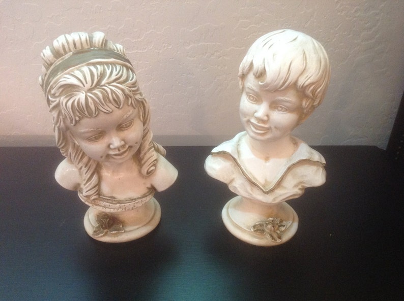 Ceramic 1962 Universal Statuary Corp Chicago 22 Boy Girl Bust - Etsy