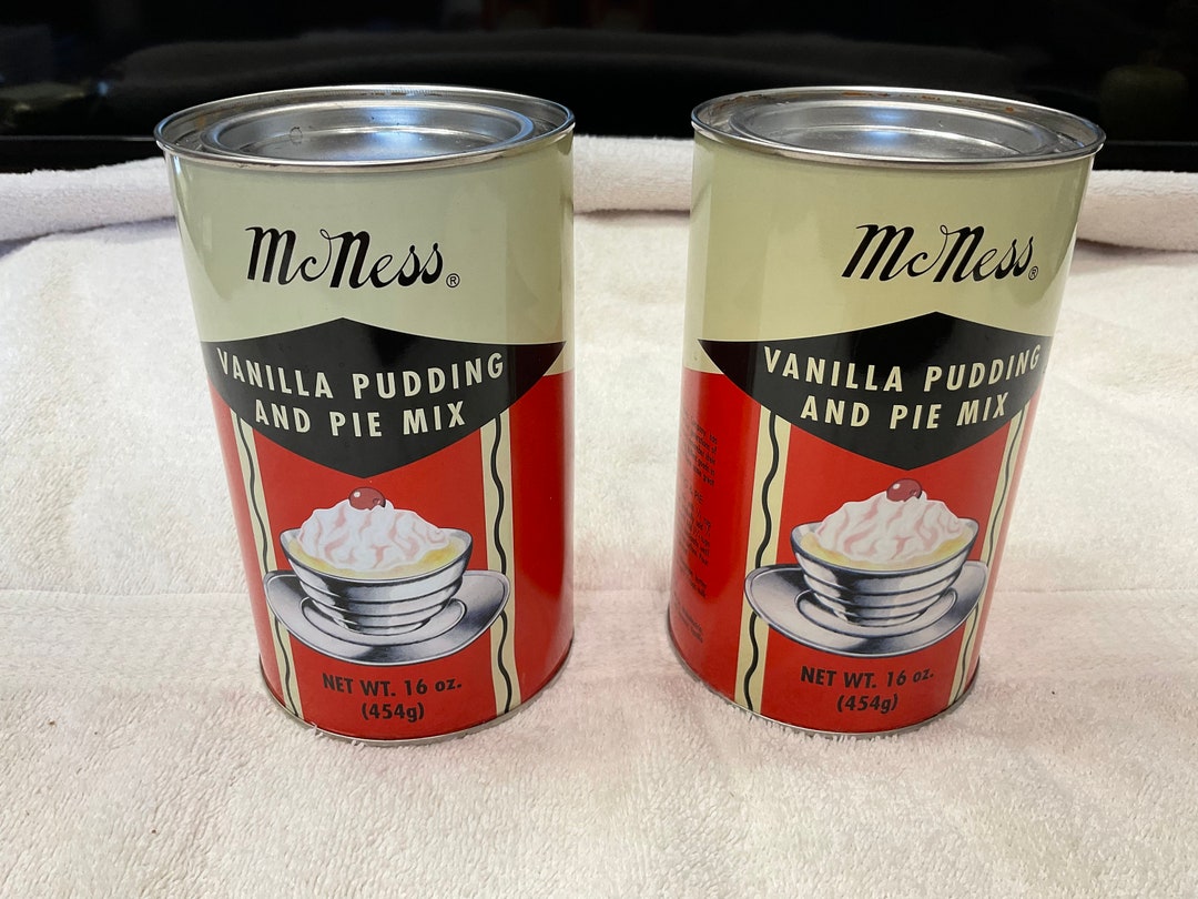 Lot of 2 Mcneese Vanilla Pudding and Pie Mix 16 Ounce Tins in NEAR MINT ...