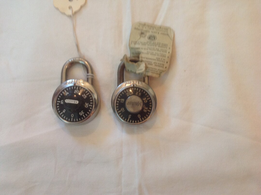 2 Vintage Master Combination Locks, Master Lock, Combination Locks. - Etsy