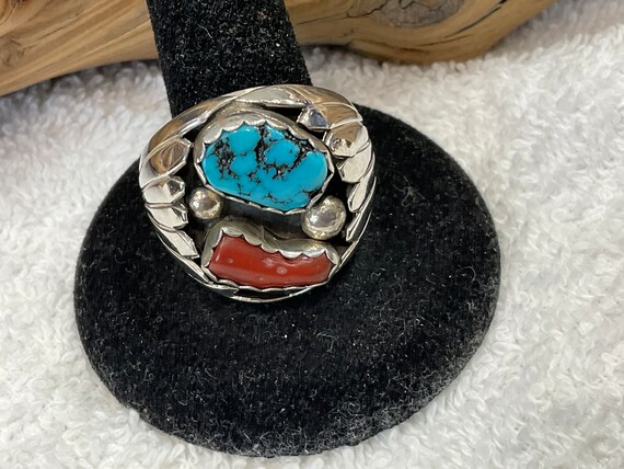 Old Pawn Native American Navajo Sterling Silver Multi… - Gem