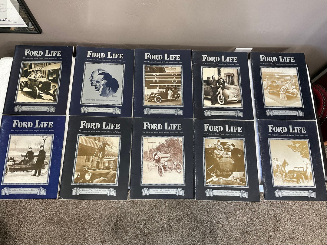 Lot of 10 FORD LIFE MAGAZINES 2- 1971 Volume 1 Numbers 4,6 ~ 6- 1972 ...