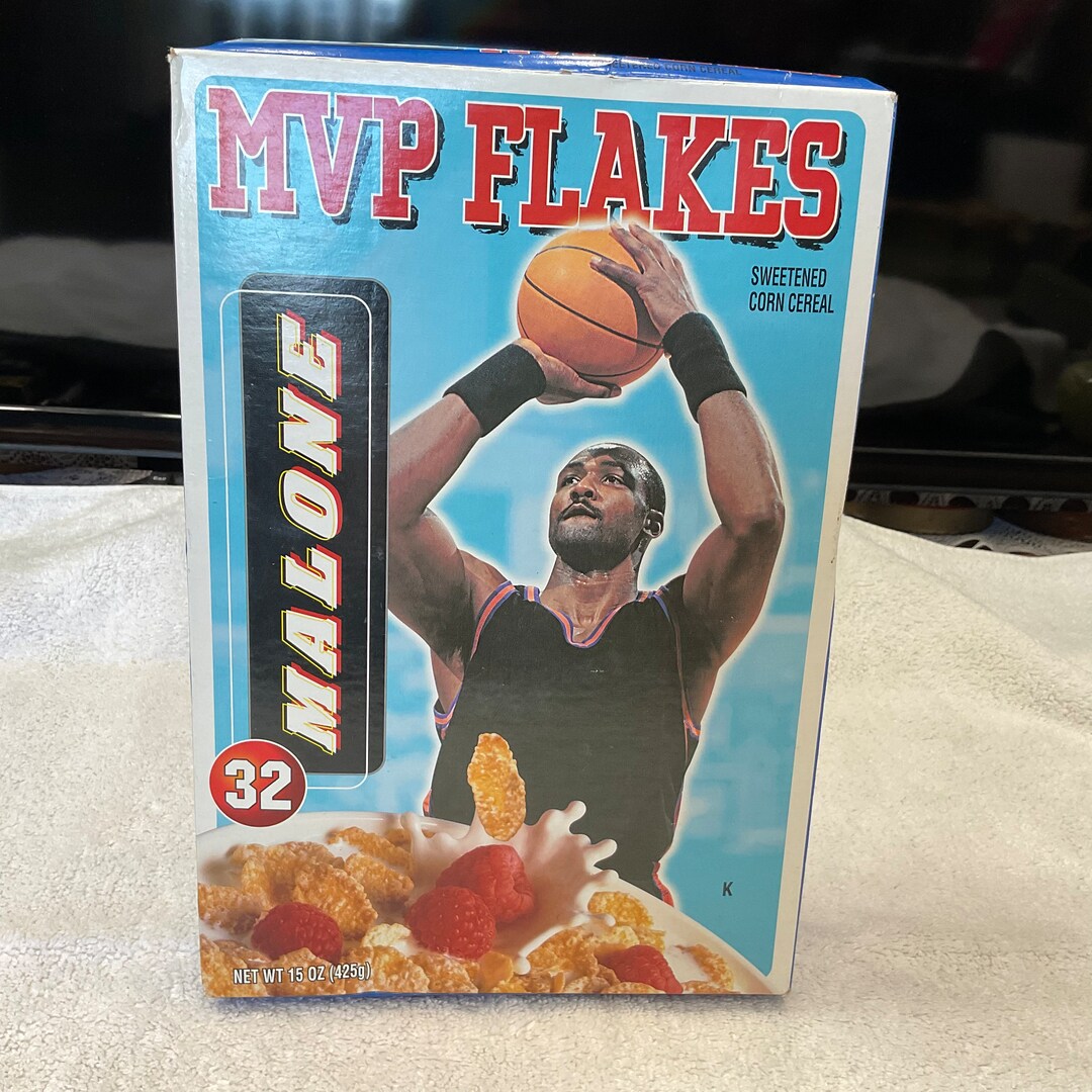 Very Rare 1999 Karl Malone Utah Jazz "mvp Flakes" Unopened Cereal Box ...