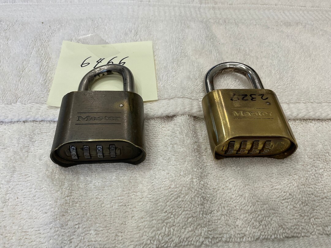 Lot of 2 Vintage Brass With Solid Steel Shank/shackle Combination ...