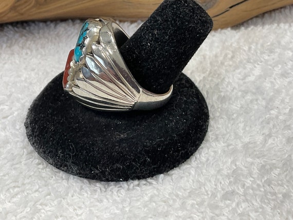 Old Pawn Native American Navajo Sterling Silver Multi… - Gem