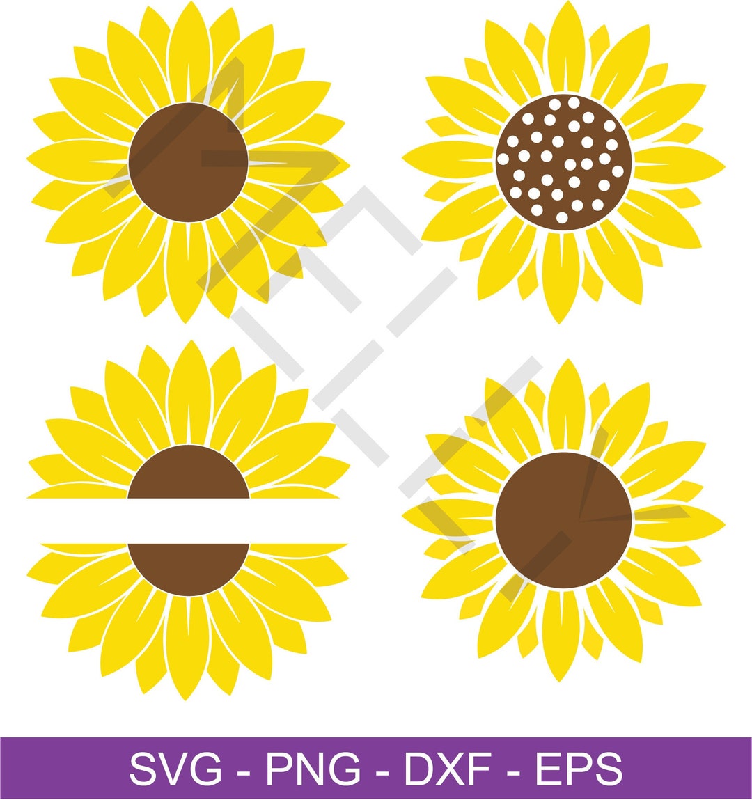 Sunflower SVG Cut File - Etsy