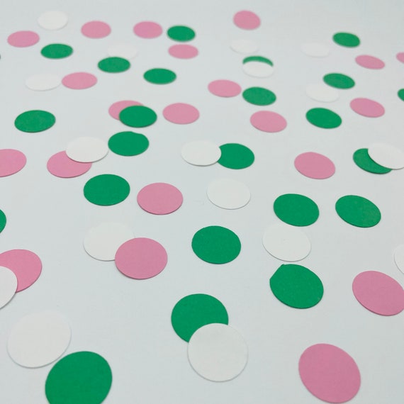 Pink and Green Confetti - Etsy