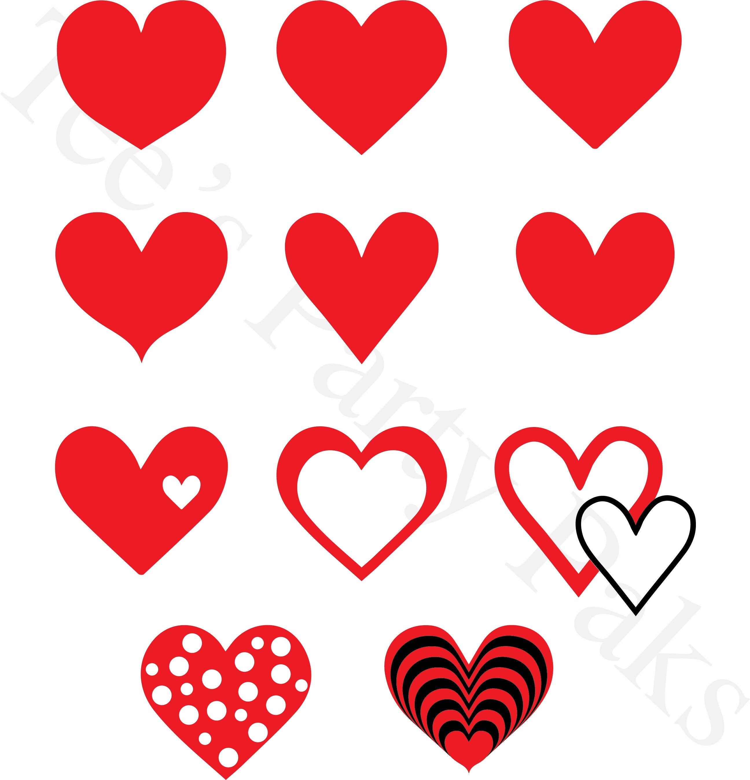 Heart SVG Bundle | Heart Digital Download - Etsy