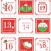 Christmas Advent Calendar Printable Numbers: Instant Download December ...