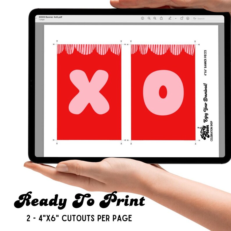 Printable XOXO Banner for Valentine's Day, Galentine's, Class Party ...