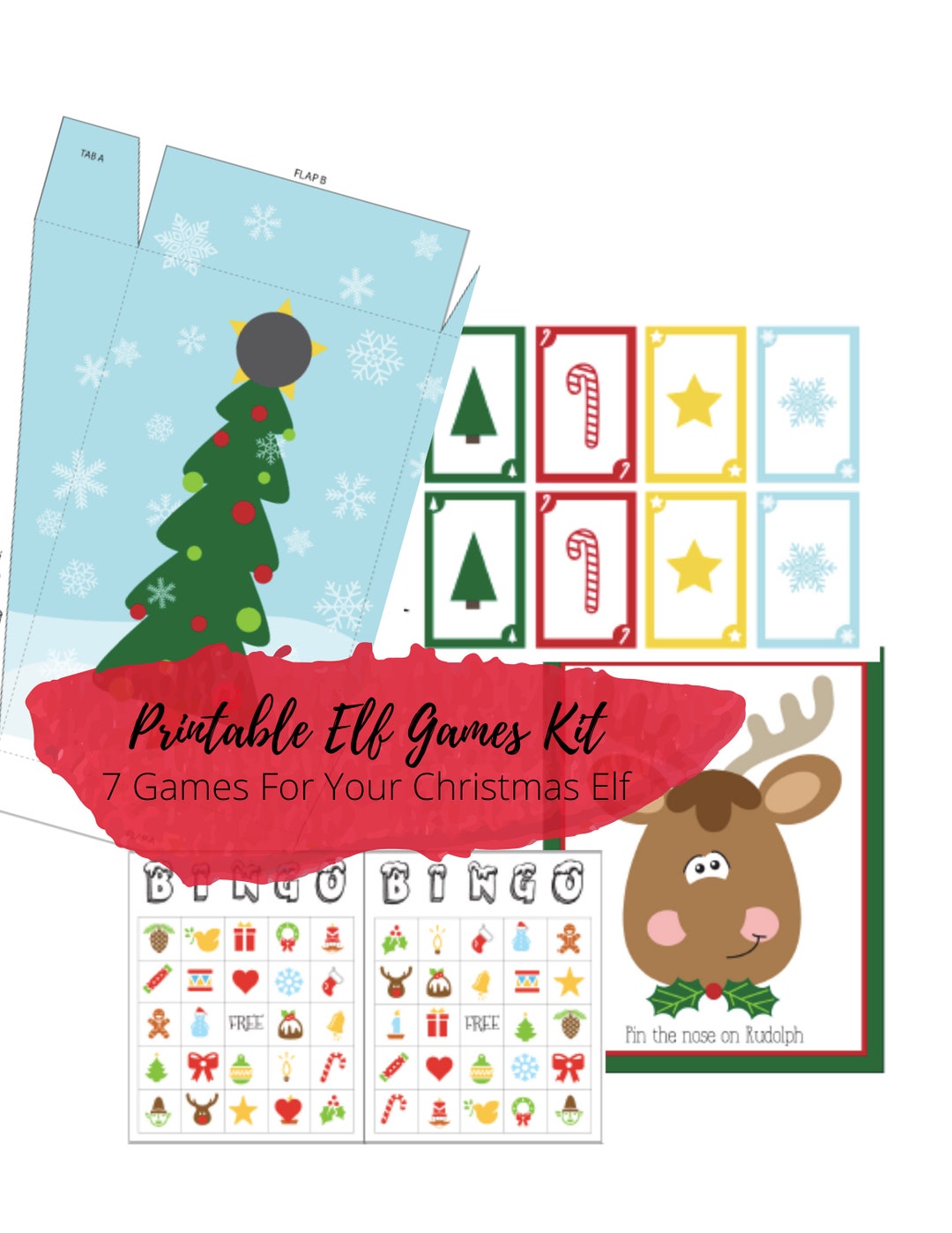 Elf Games Kit Printable, Instant Download: Elf Prop Elf Extras ...