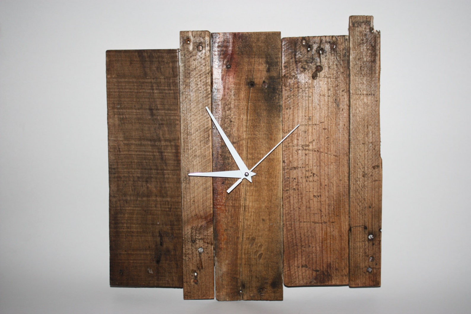 Rustic Wooden Clock, Recycled Pallet Clock, Recycled Wooden Wall Clock ...