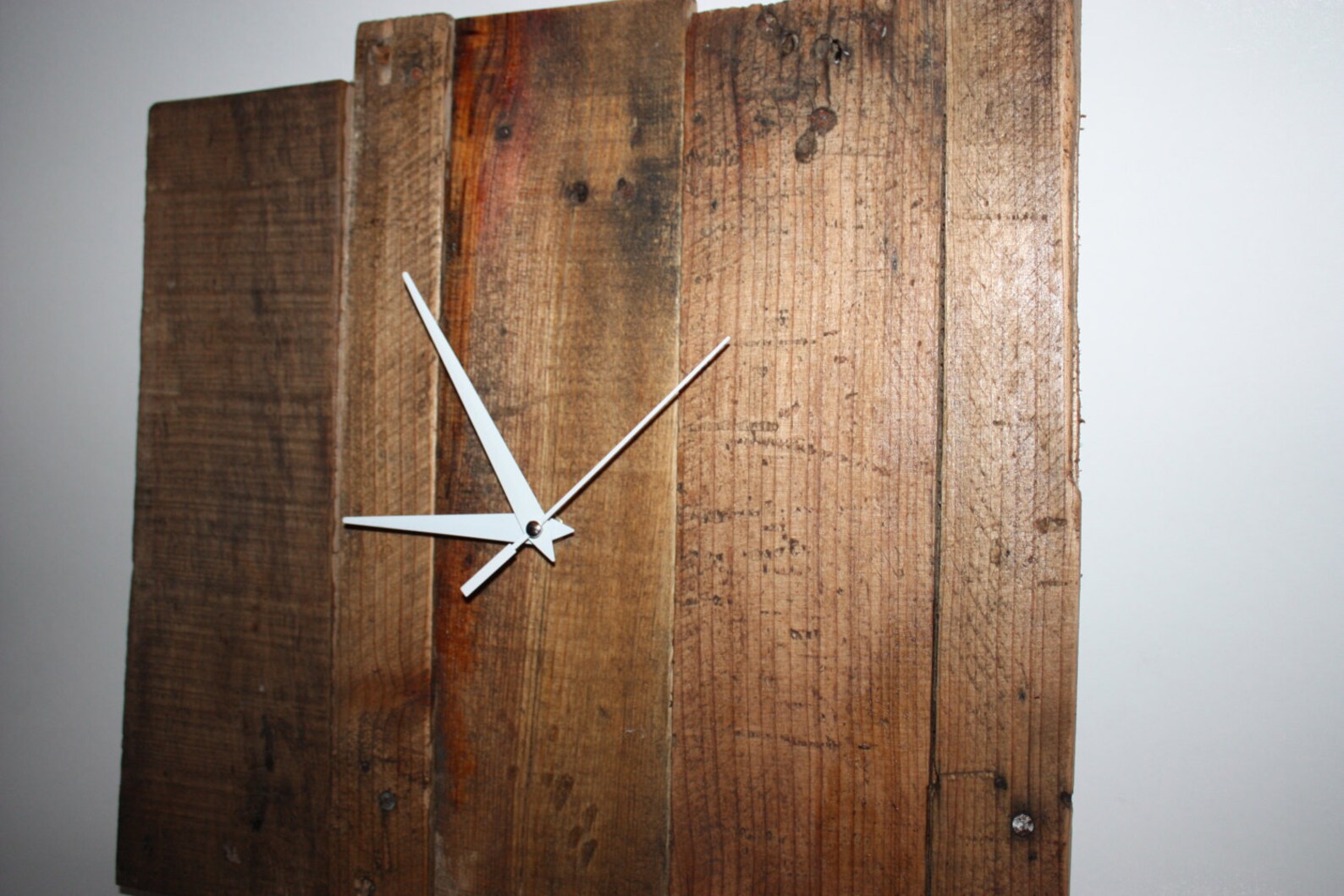 Rustic Wooden Clock, Recycled Pallet Clock, Recycled Wooden Wall Clock ...