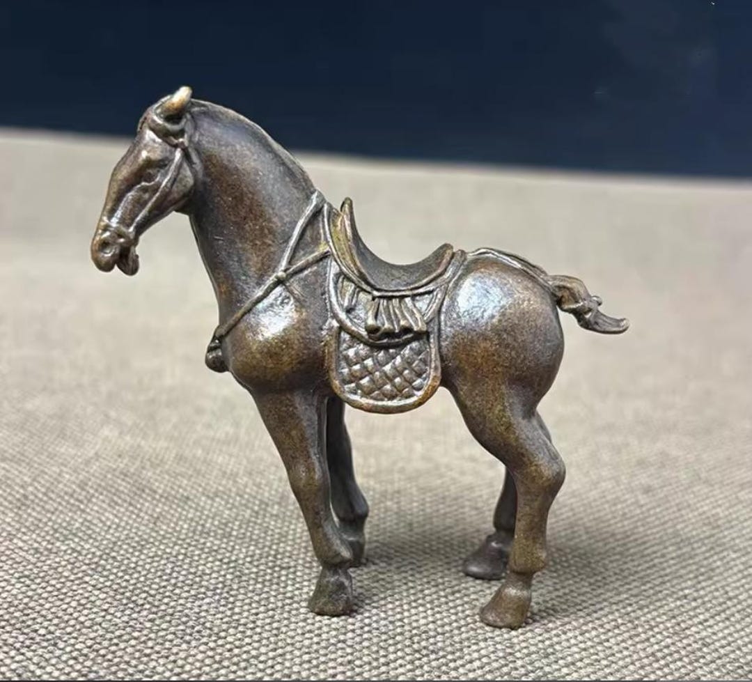 Estate Chinese Antique Collectable Art Hand Copper Tang Horse Statue - Etsy