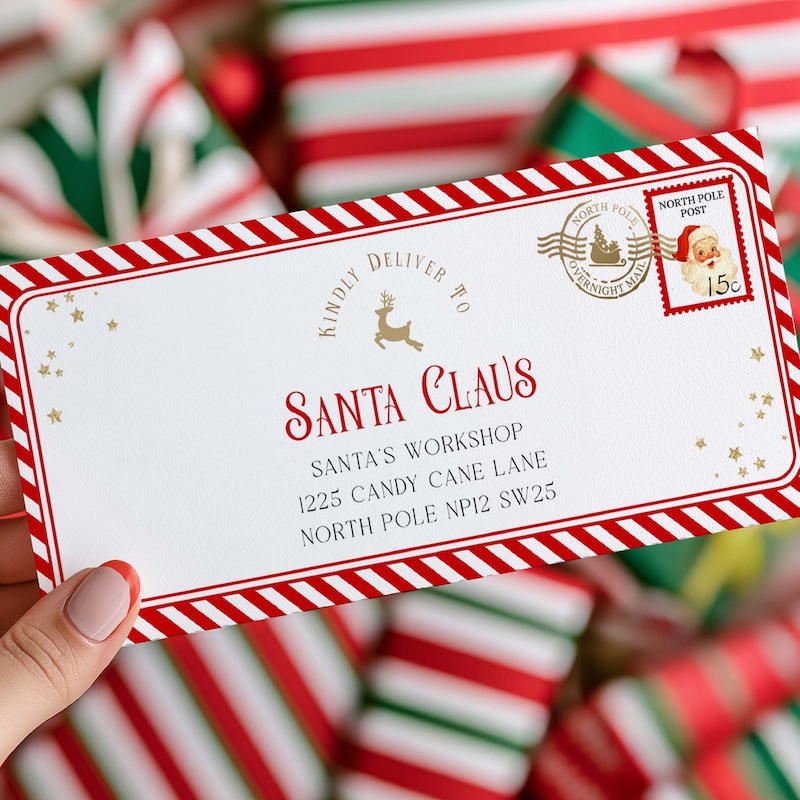 Santa Envelopes Letter Size - Etsy