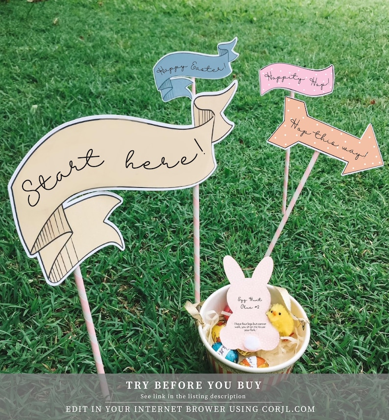 Printable Easter Egg Hunt Clues Easter Egg Hunt Props - Etsy