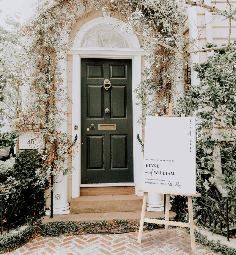 Minimalist Welcome Sign Modern Wedding Welcome Poster - Etsy