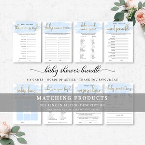 Books for Baby and Diaper Raffle Ticket Bundle - Blue Baby Shower Nappy ...