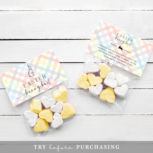 Printable Easter Bunny Bait Candy Bag Topper Template, Editable Easter ...