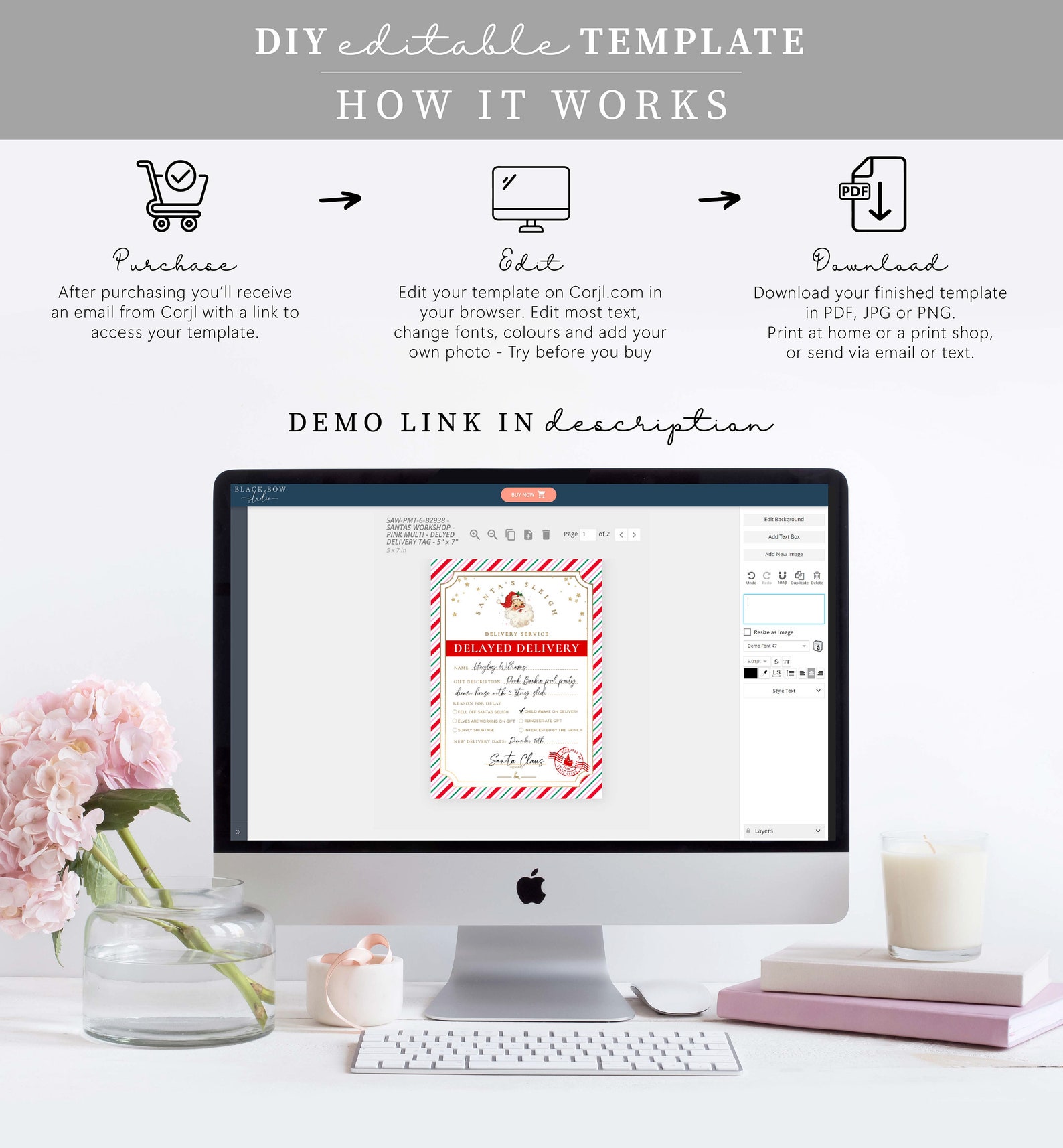 Printable Delayed Delivery Notice, Lost Christmas Present Note, Running ...